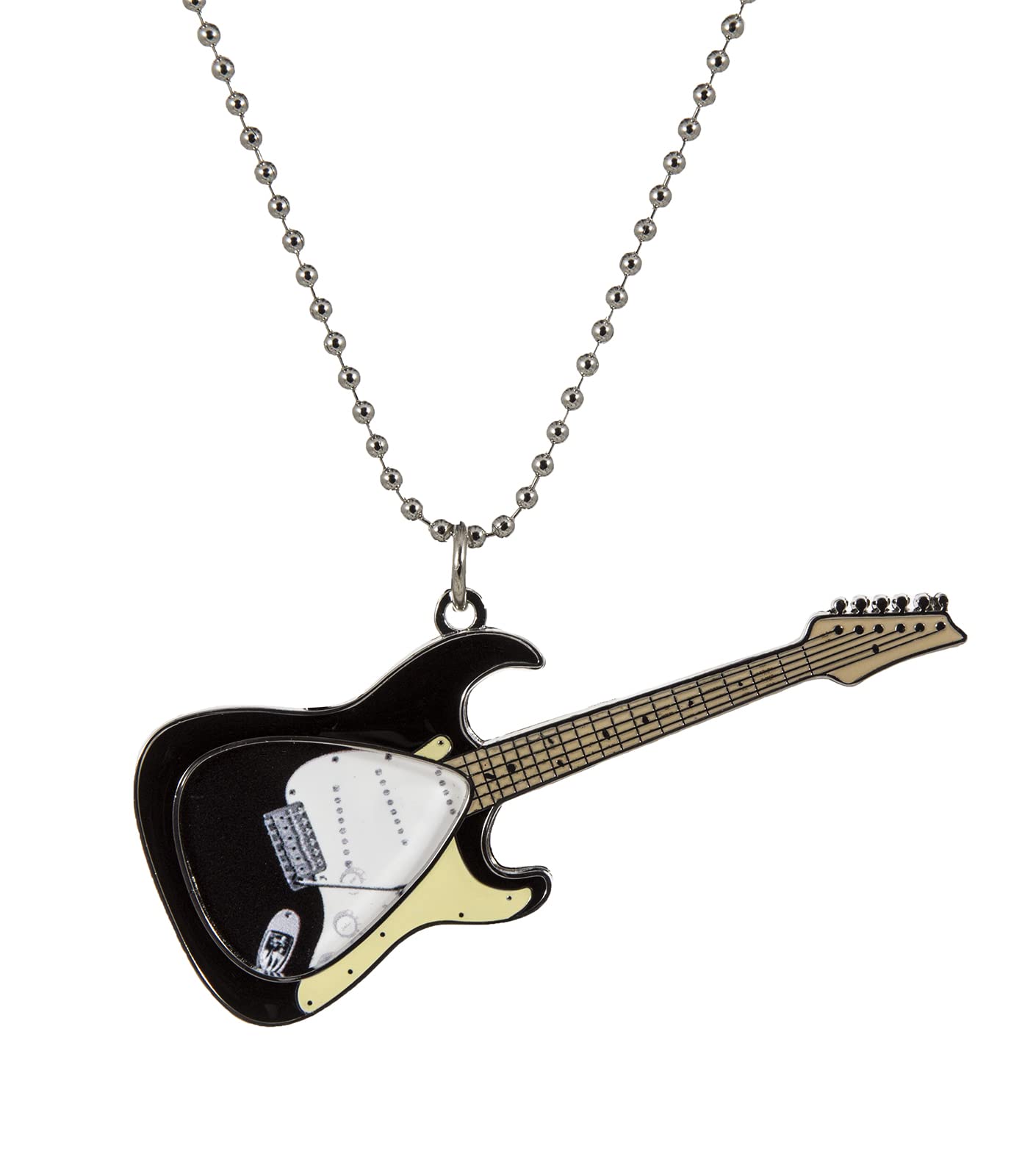 PickWorld Pick-Lace PLC-KSTR Guitar Pick Holder Necklace/Key Ring, Black Electric