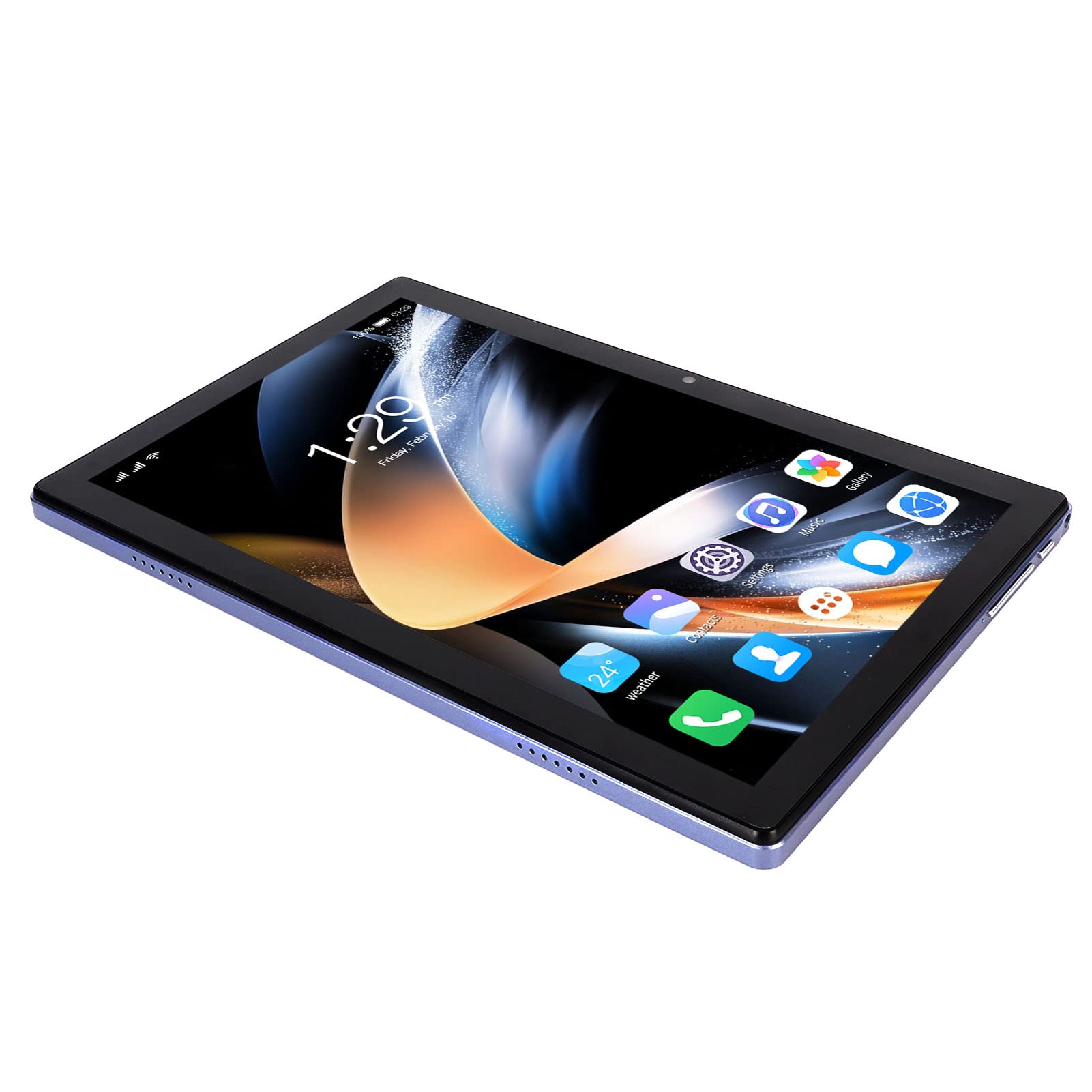 Tablet PC, 8 Core CPU 100-240V Double Speaker FHD Tablet 2 in 1 2.4G 5G WiFi Blue 12 (US Plug)