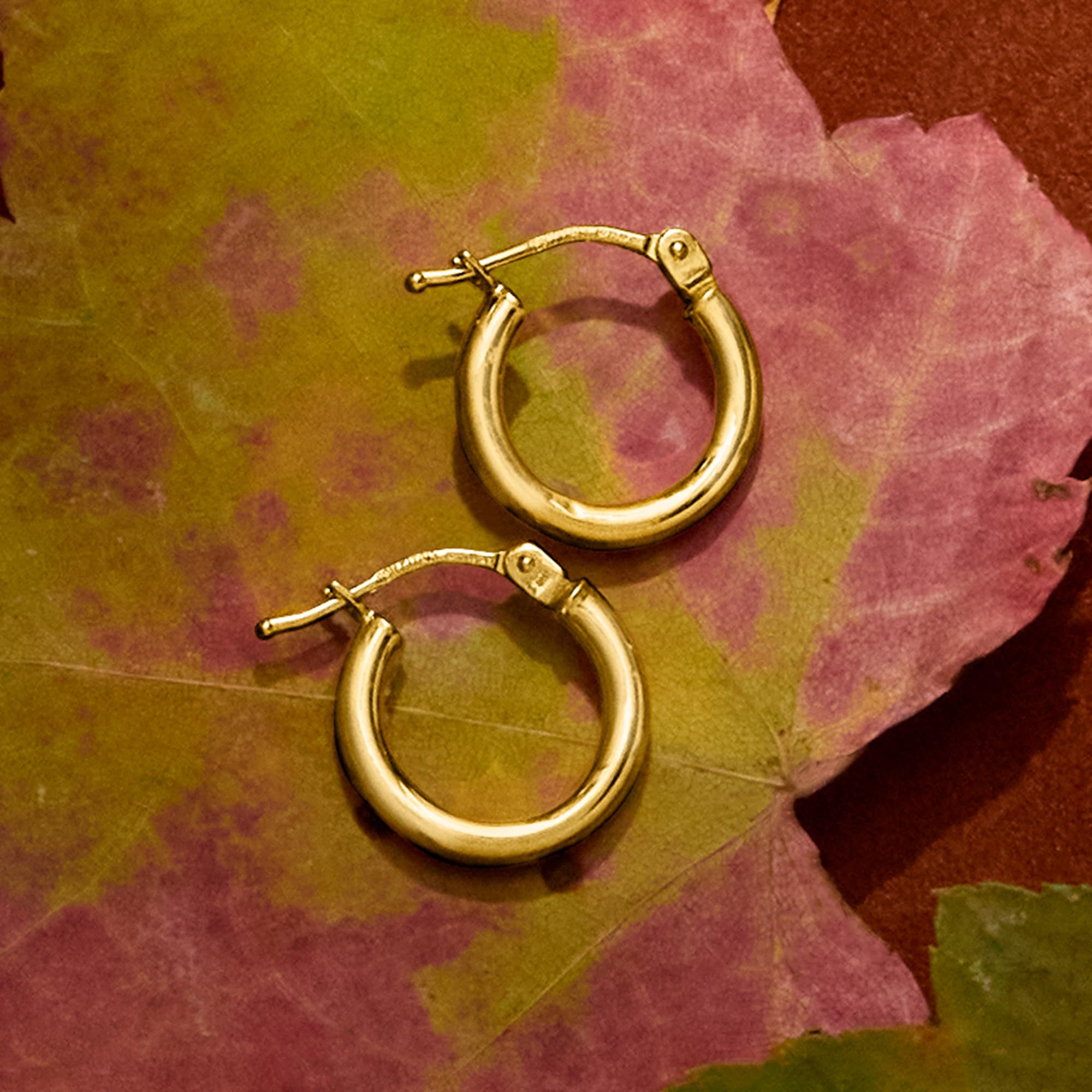 Ross-Simons Italian 2mm 18kt Yellow Gold Hoop Earrings