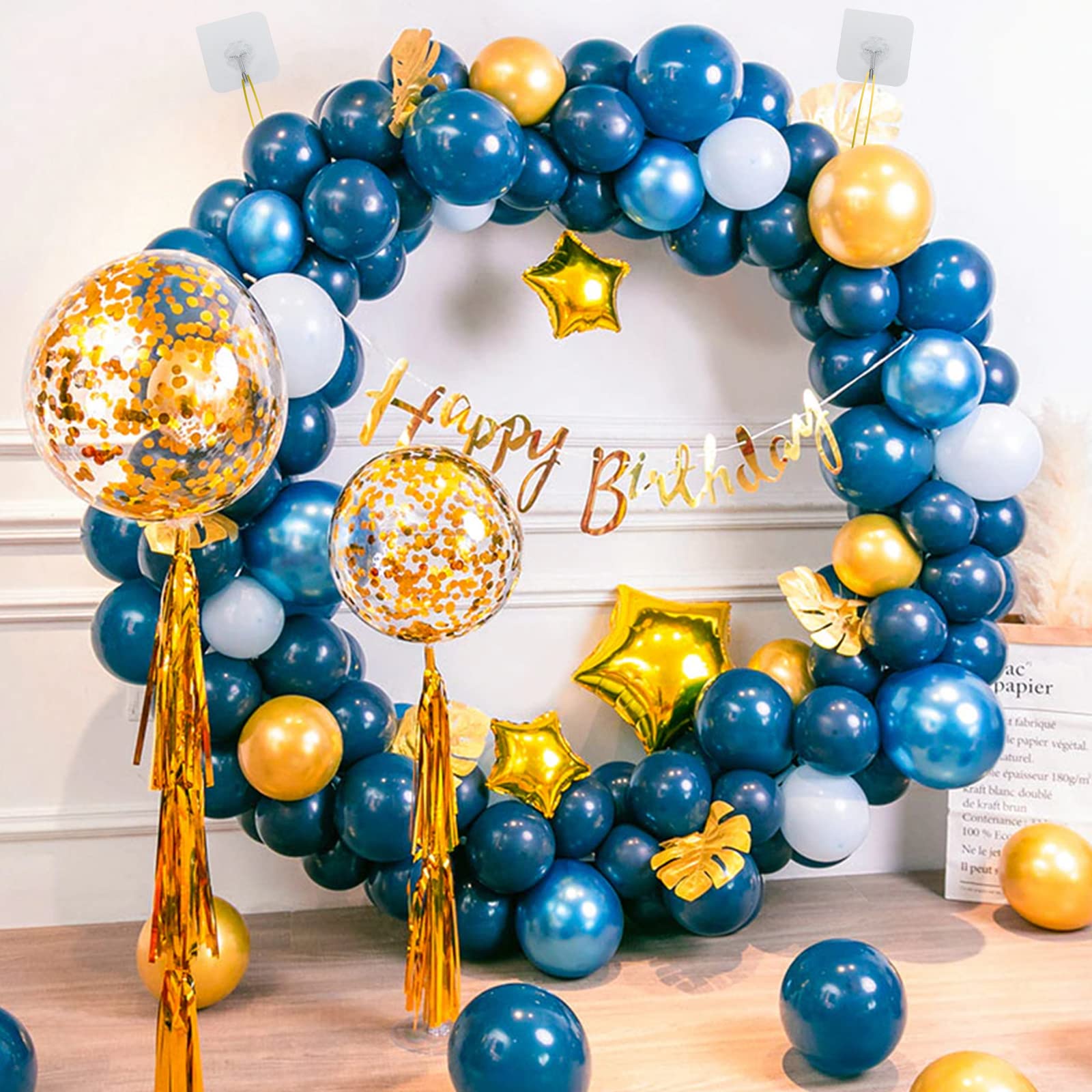 RUBFAC Round Balloon Arch Stand, 78.7 Inches Reusable Round Backdrop Stand Kit with Balloon Tools, Balloon Arch Frame for Wedding Birthday Baby Shower Photo Background Party Decoration