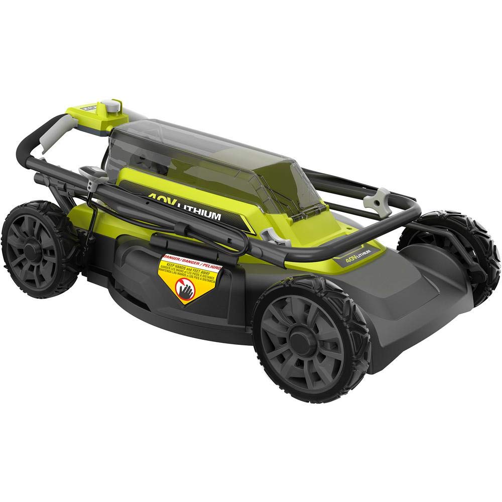 RYOBI RY401100-Y 18 in. 40-Volt 2-in-1 Lithium-Ion Cordless Battery Walk Behind Push Mower 4.0 Ah Battery/Charger Included