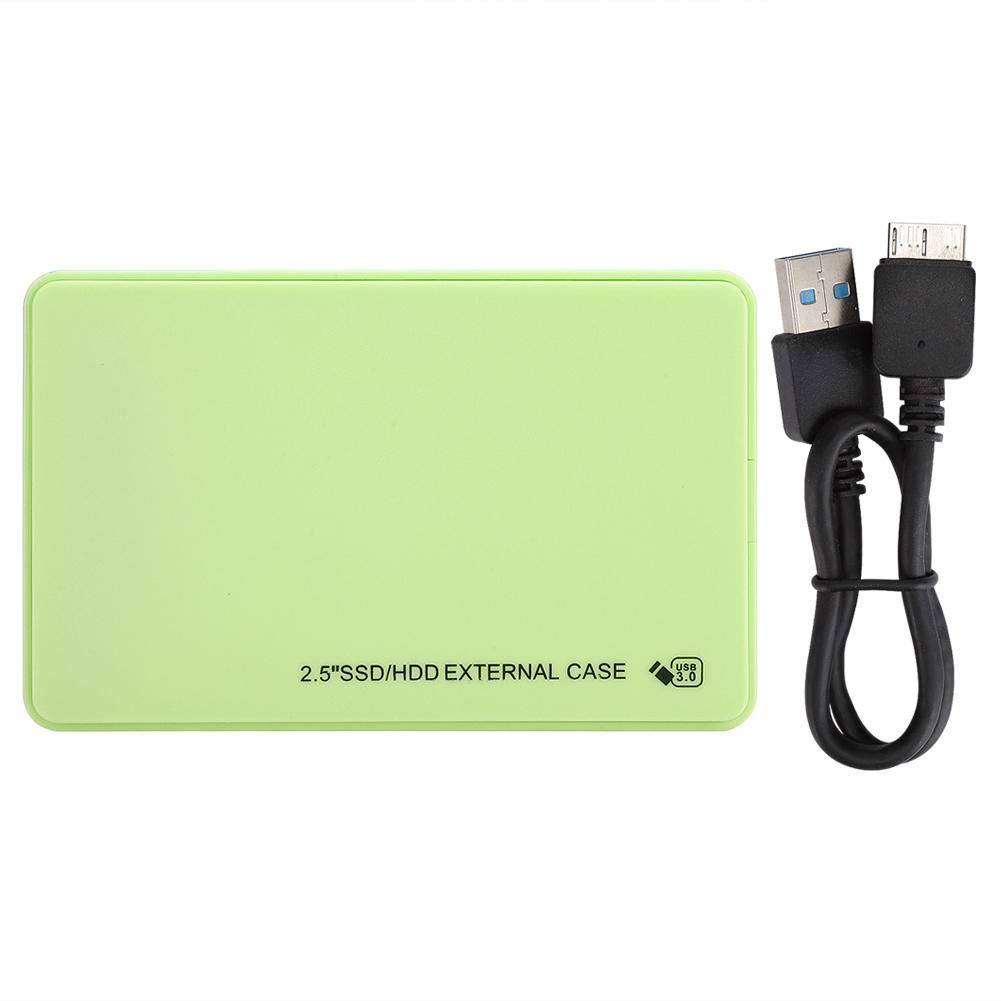 Sugoyi High-Speed USB 3.0 Interface Hard Drive External Case, HDD Box, ABS Material 5GB/ps Ultra-Thin for WINDOWS7/XP/Vista 2.5-Inch Hard Drives(Green)
