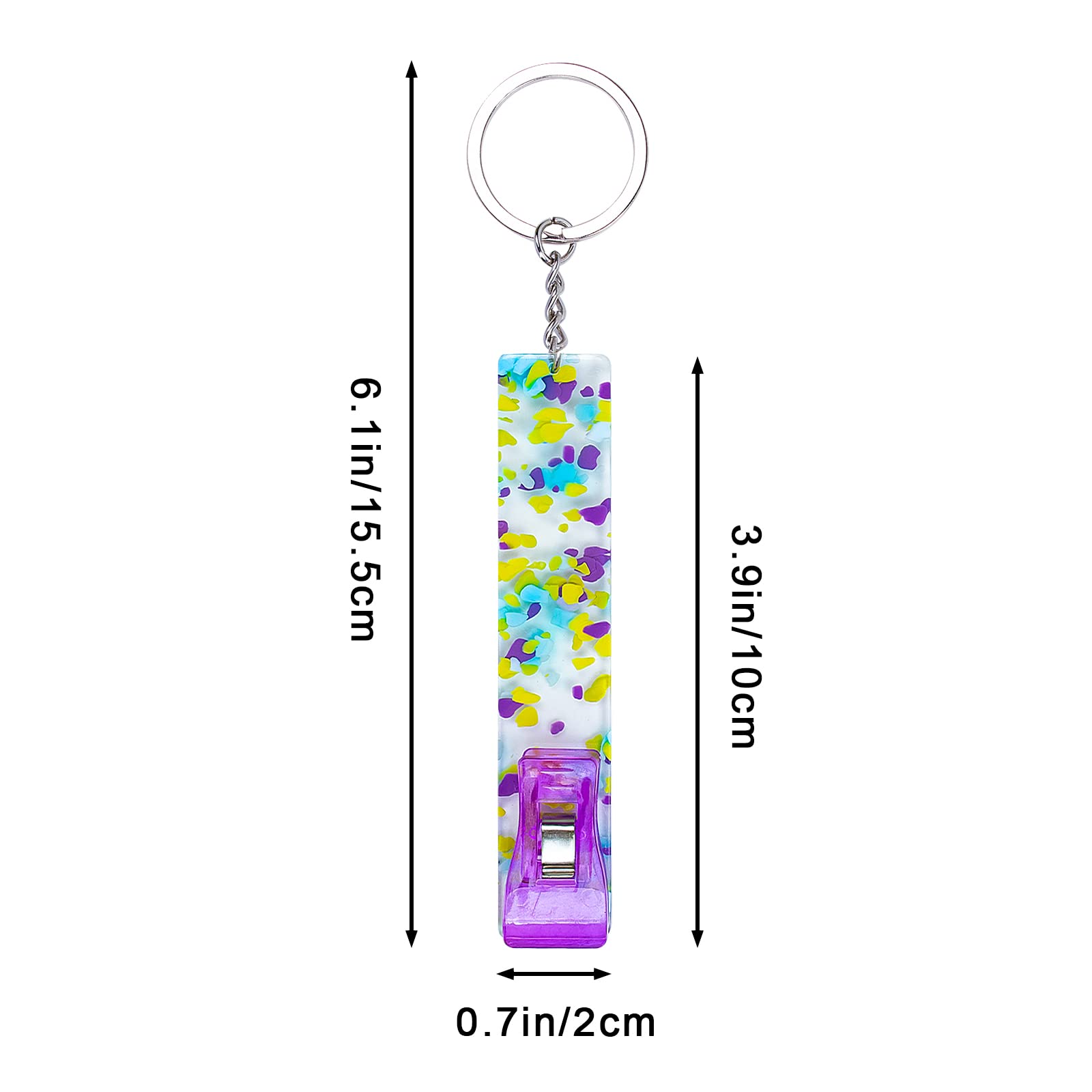 ZYTONGMAO 3PCS Credit Card Puller, Cute Debit Bank Card Grabber for Long Nails ATM Keychain Women with Plastic Clip (H)