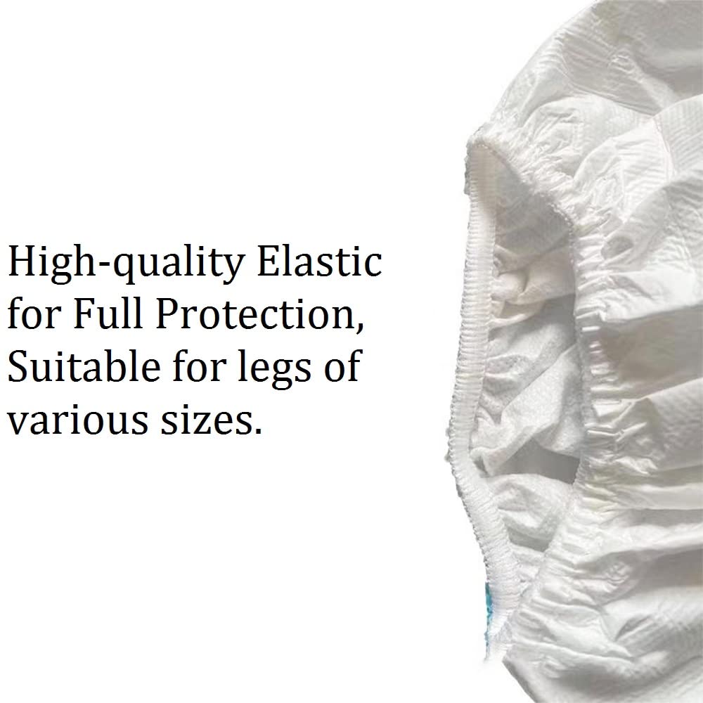 ZMDREAM 6 Pairs Disposable Hazmat Boot and Shoe Covers Knee High Booties Non-Slip and Waterproof White 18 inch Tall