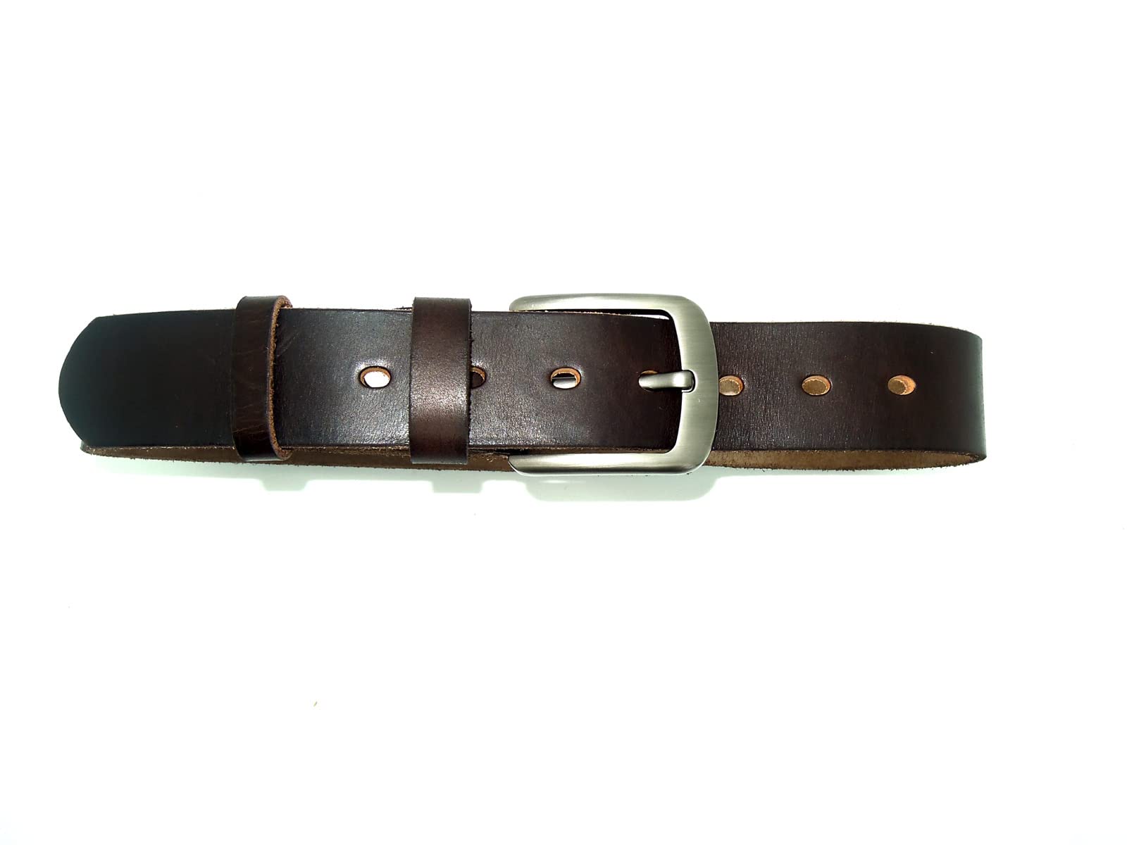 YIRASUO Men's Geunine Leather Belts, Full Grain Cow Leather,Solid Single Buckle (Black, Belt 42" (Fit waist 40"-42"))