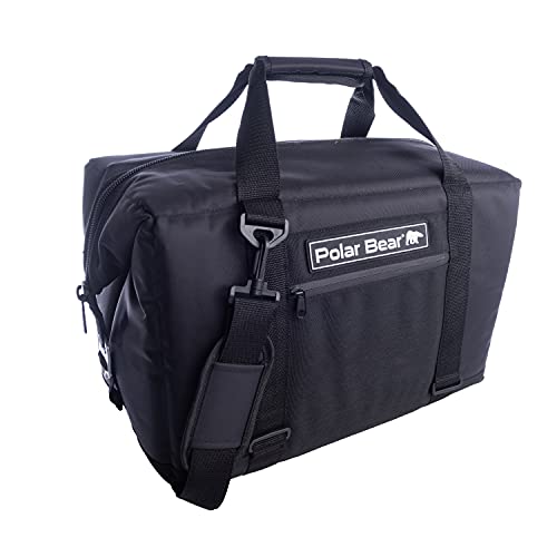 Polar Bear Coolers 24 Pack Original Nylon Soft Cooler Bag Insulated Leak Proof Beach Cooler Bag, Ice Cooler Bag for Travel | Heavy Duty Bag Cooler, Portable Cooler Bag | Sweat Proof