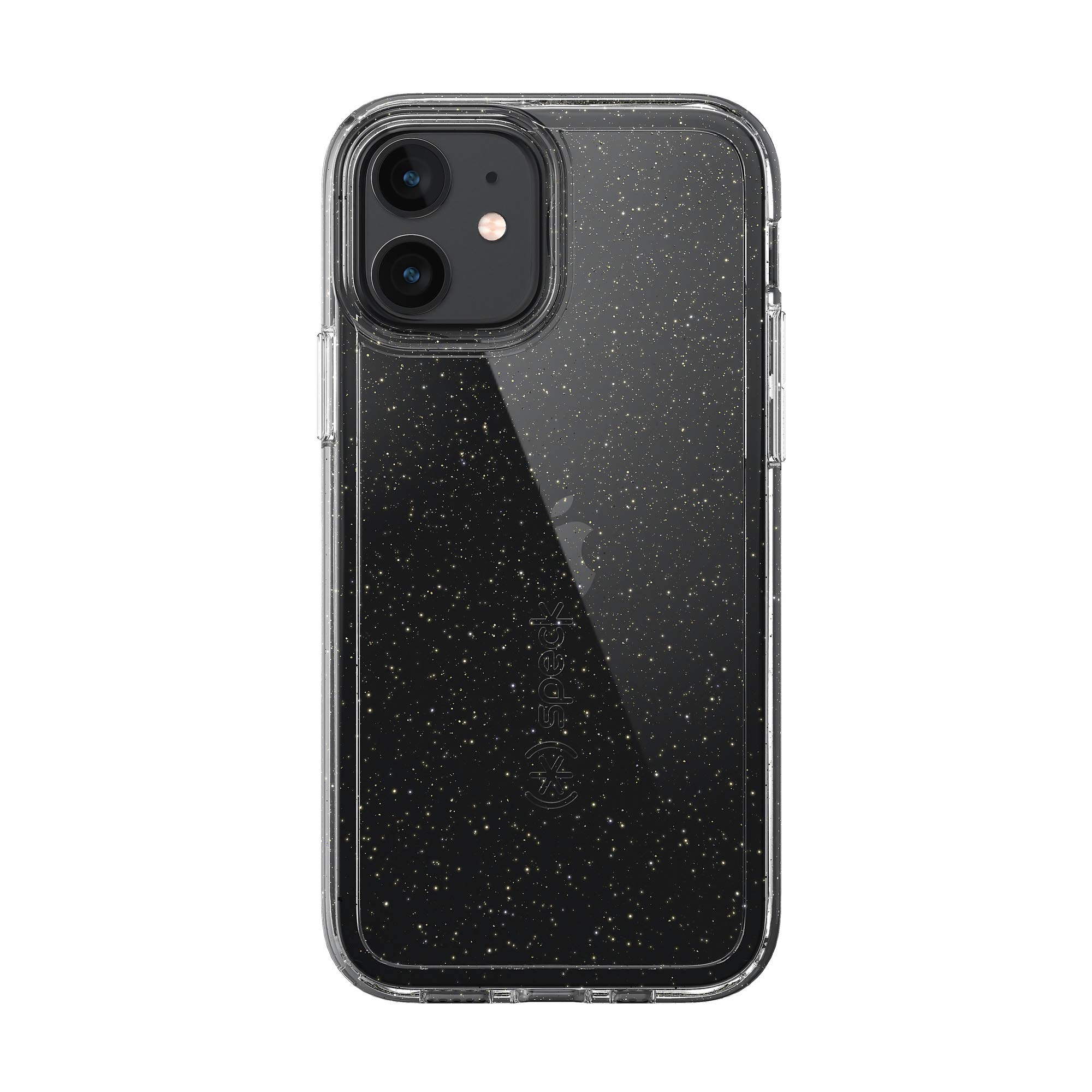 Speck Products Gemshell Glitter iPhone 12, iPhone 12 Pro Case, Clear/Clear with Gold Glitter (137604-9221)