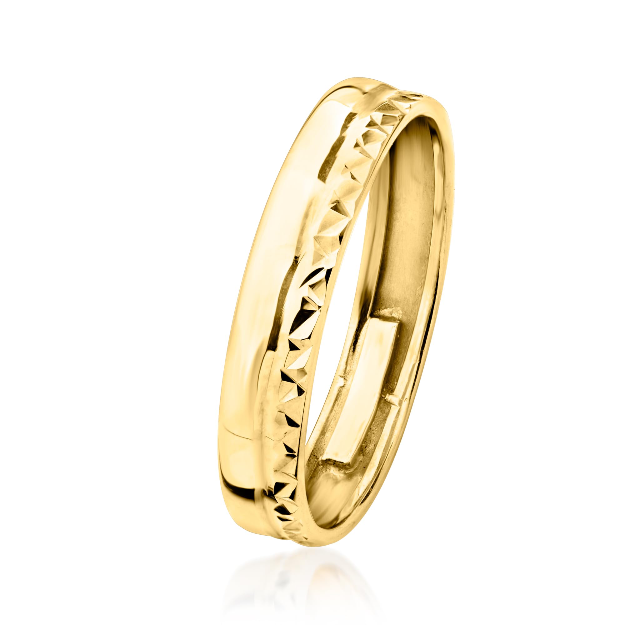 Ross-Simons Italian 14kt Yellow Gold Diamond-Cut and Polished Ring. Size 8