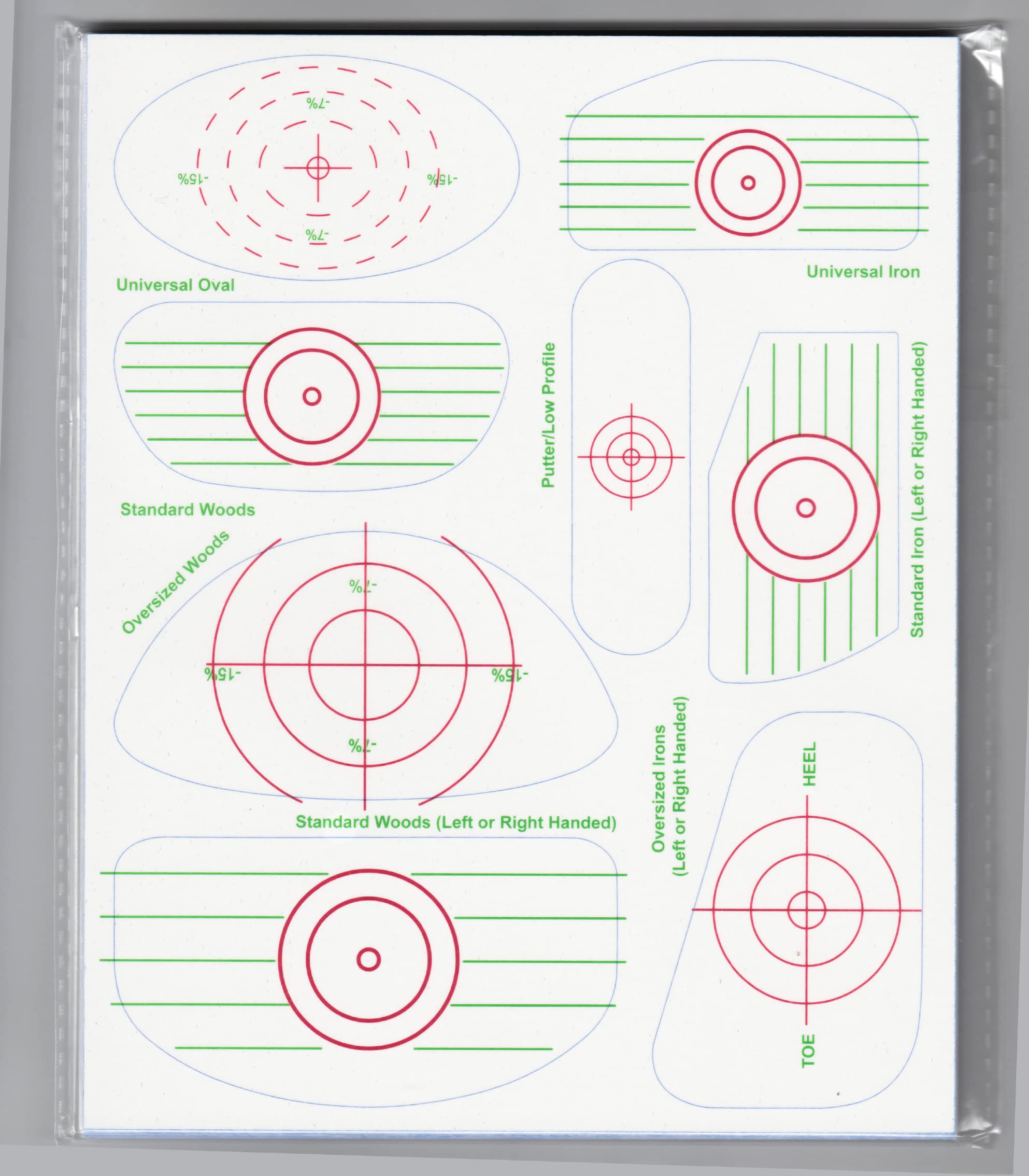TINGYI Golf Club Driver Impact Tape Labels Ball Hitting Recorder 120 Pcs Golf Impact Stickers for Swing Training Irons, Woods and Putter, Club Face Stickers Training Aids for Golf Swing Practice