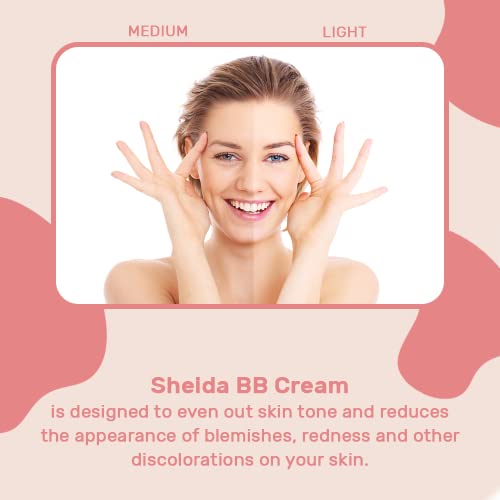 SHEIDA BB CREAM 50 ML, SPF 30 UVA+UVB Protected skin perfector, Multi-Function BB Cream & Mineral Sunscreen, Orange peel extract with vitamin E&C moisturizes, Flawless Coverage, Repairs Lines and Wrinkles