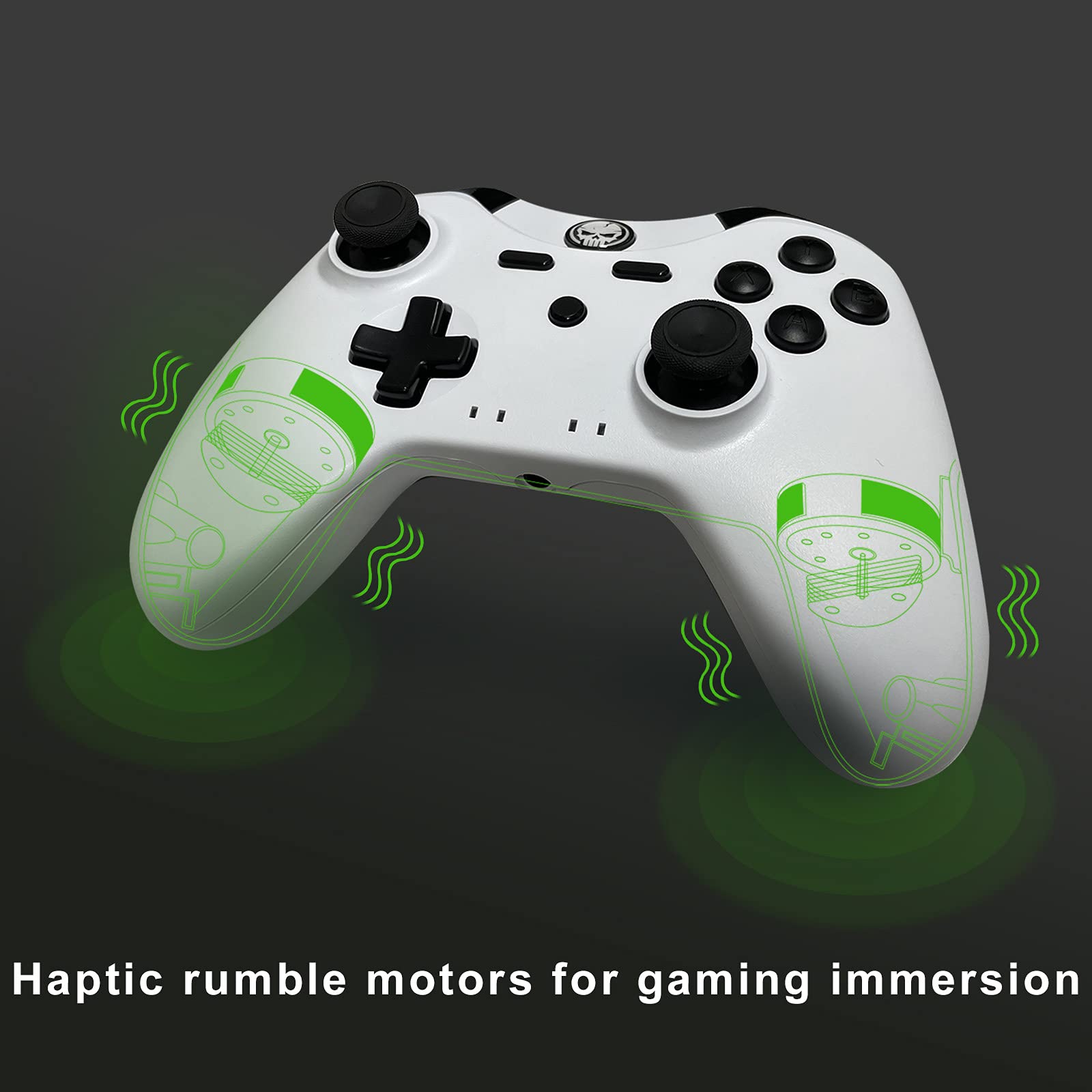 Wired Controller for Xbox One, Xbox Series X|S, PC with Audio Jack & Turbo Function (6FT) - White