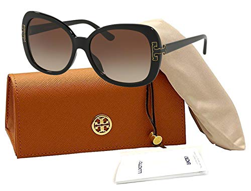 Tory Burch TY7133U 170913 57M Black/Brown Gradient Butterfly Sunglasses For Women + BUNDLE with Designer iWear Eyewear Kit
