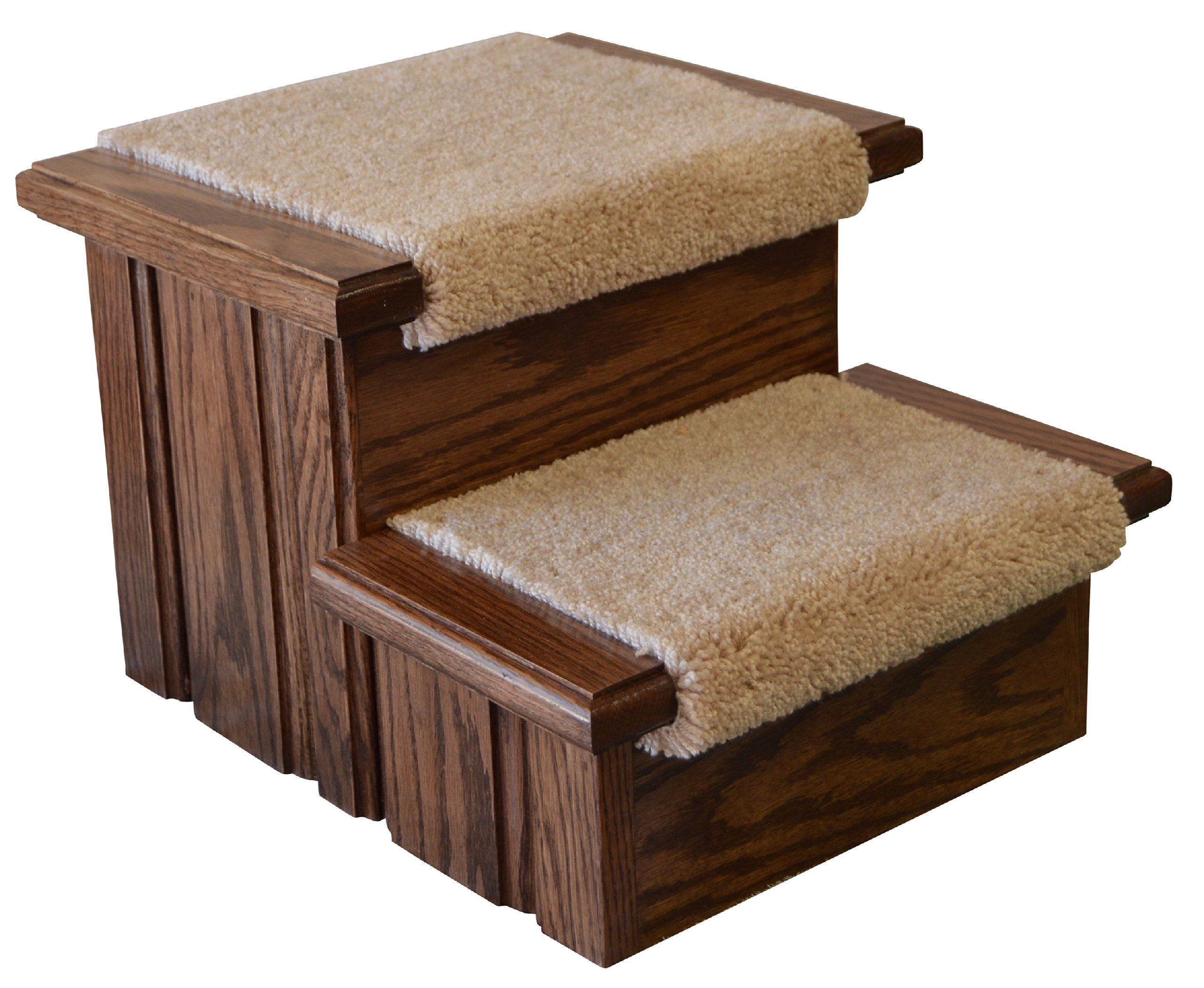 Premier Pet Steps Carpeted Tread Dog Steps, 11-1/2-Inch, Yellow, Two (DS2cWAL)