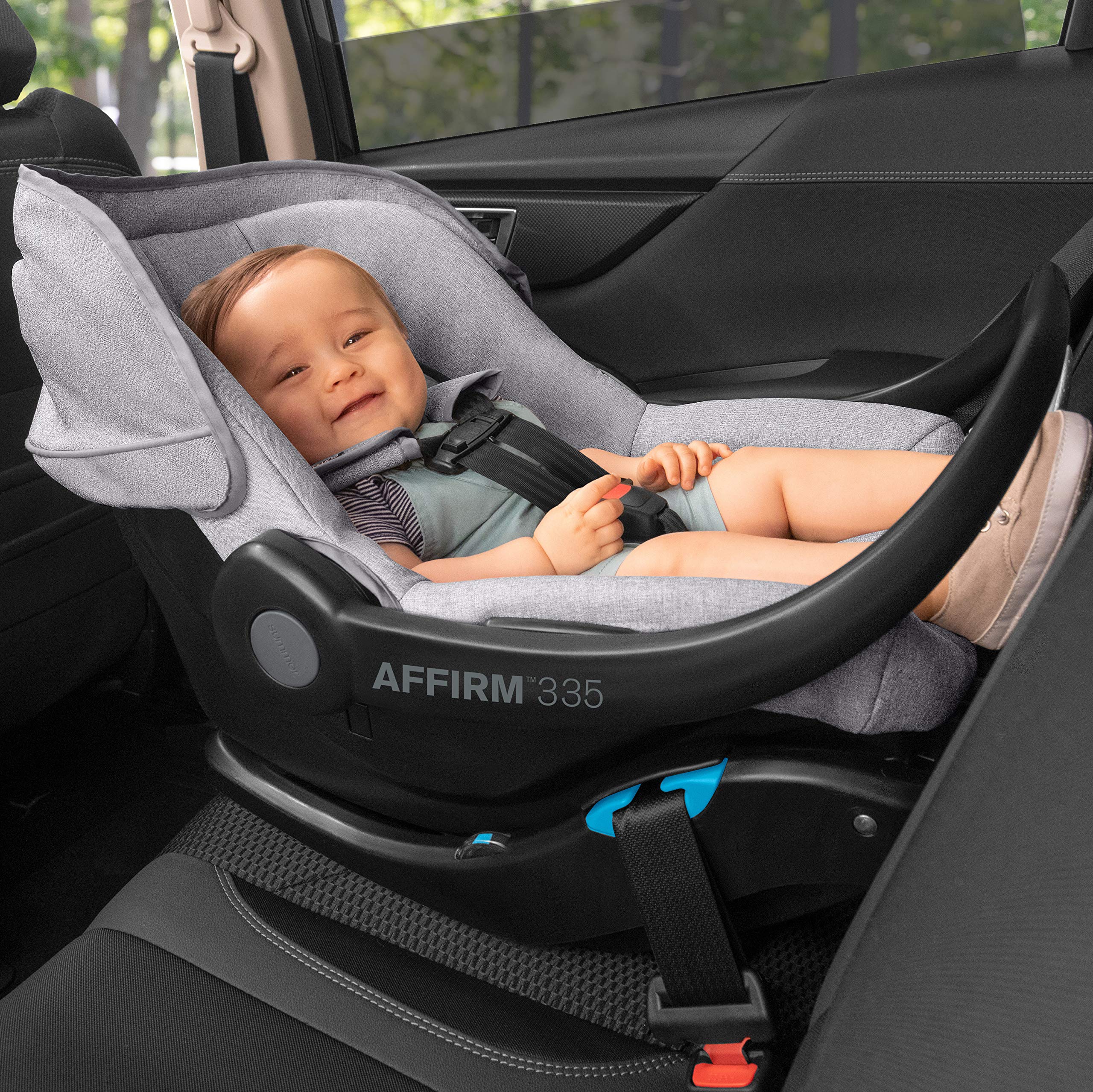 Summer Myria DLX Modular Travel System with the Affirm 335 DLX Rear-Facing Infant Car Seat, Slate Gray – Convenient Stroller and Car Seat with Advanced Safety Features