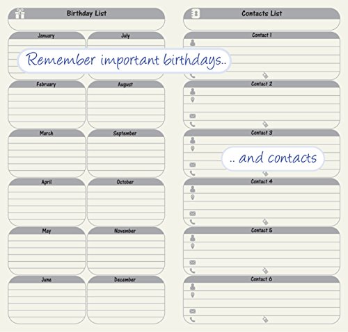 Travelers Notebook Inserts - 2 Pack, 26 Weeks Per Book, Free Diary Weekly Planner Refills with 6 Monthly Summary, to Do List Calendar for Standard Regular TN Journal Size 8.5" x 4.75" (21 x 11 cm)