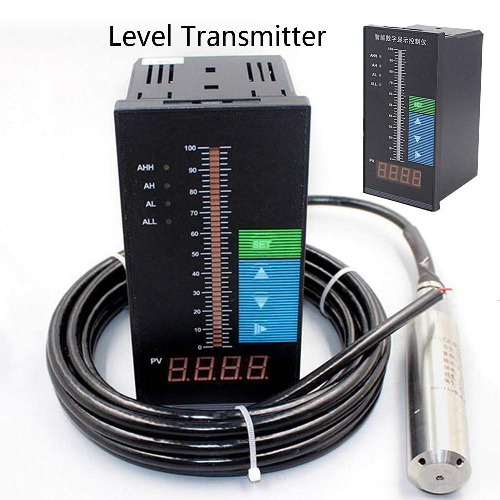 Submersible Level Transmitter Water Liquid Level Sensor with 6M Cable and Digital Display Control for Water Supply Systems