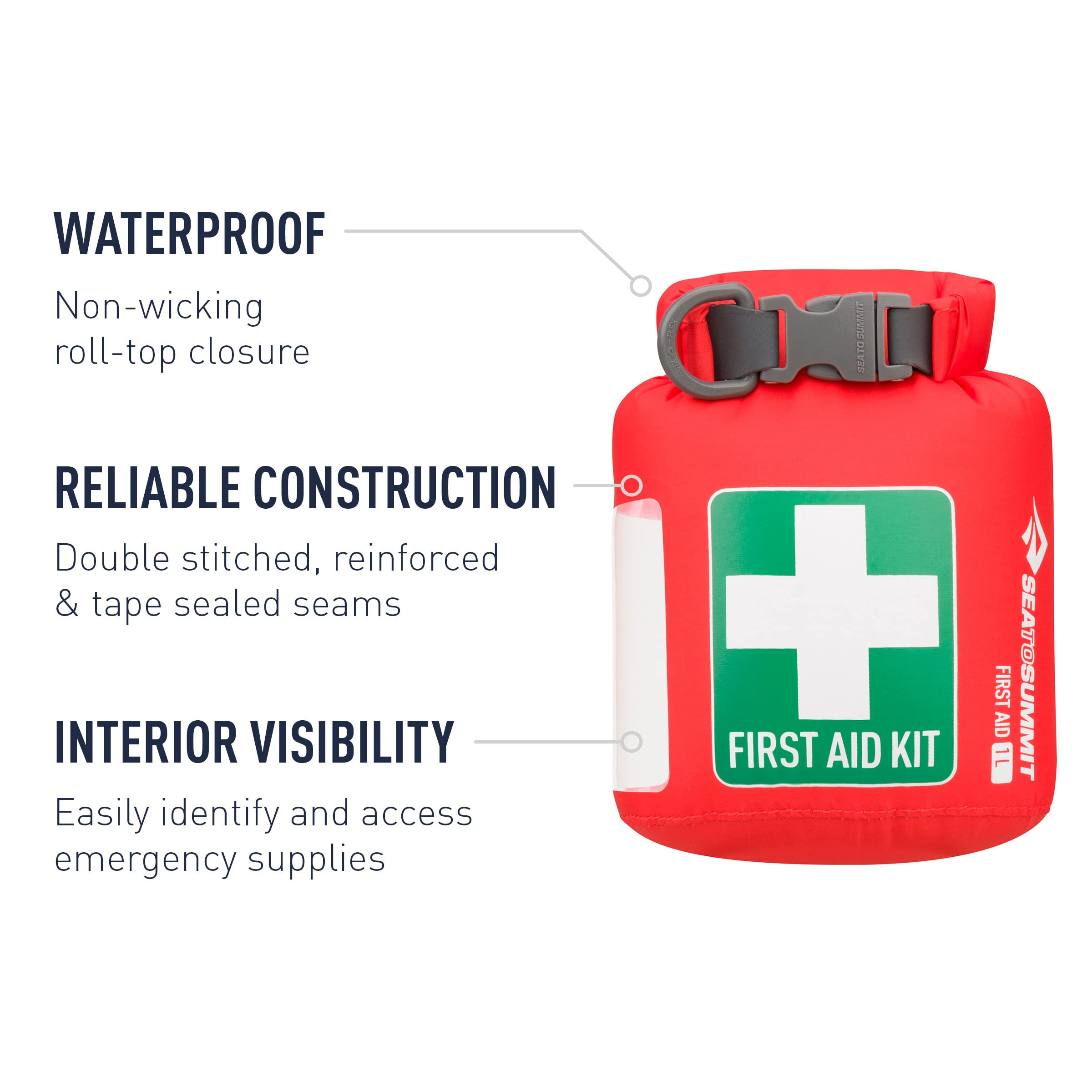 Sea to Summit View Dry Sack with First Aid Markings for Medical Supplies, Overnight Use / 3 Liter