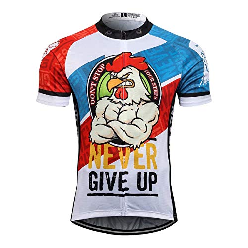 T.R.S Bicycle Clothing for Men Cycling Jersey Short Sleeve Large