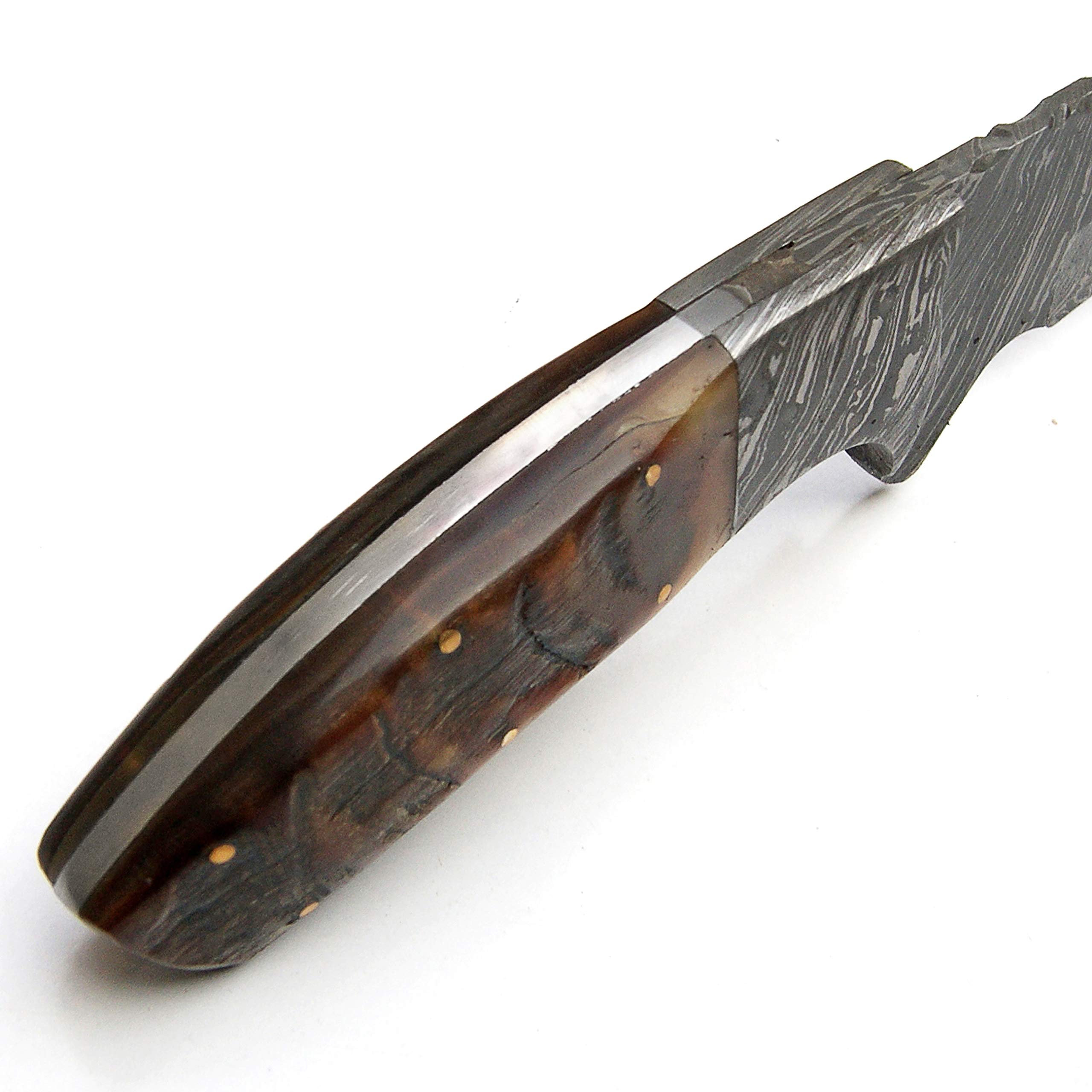PAL 2000 KNIVES HK-9295 Handmade Damascus Steel 13 Inches Hunting Knife Ram Horn Handle with Sheath