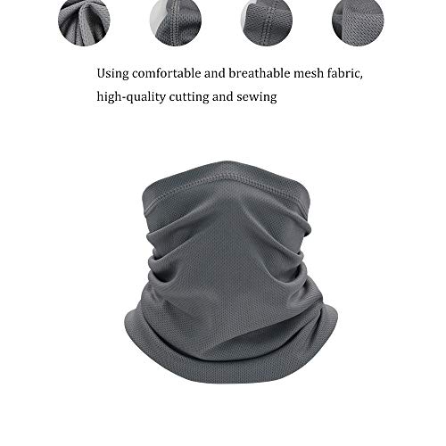 Sun UV Protection Summer Face Mask Breathable Sun Protection Neck Gaiter for Fishing Hiking Camping Outdoors Versatile Head wrap (2 Pack) Black