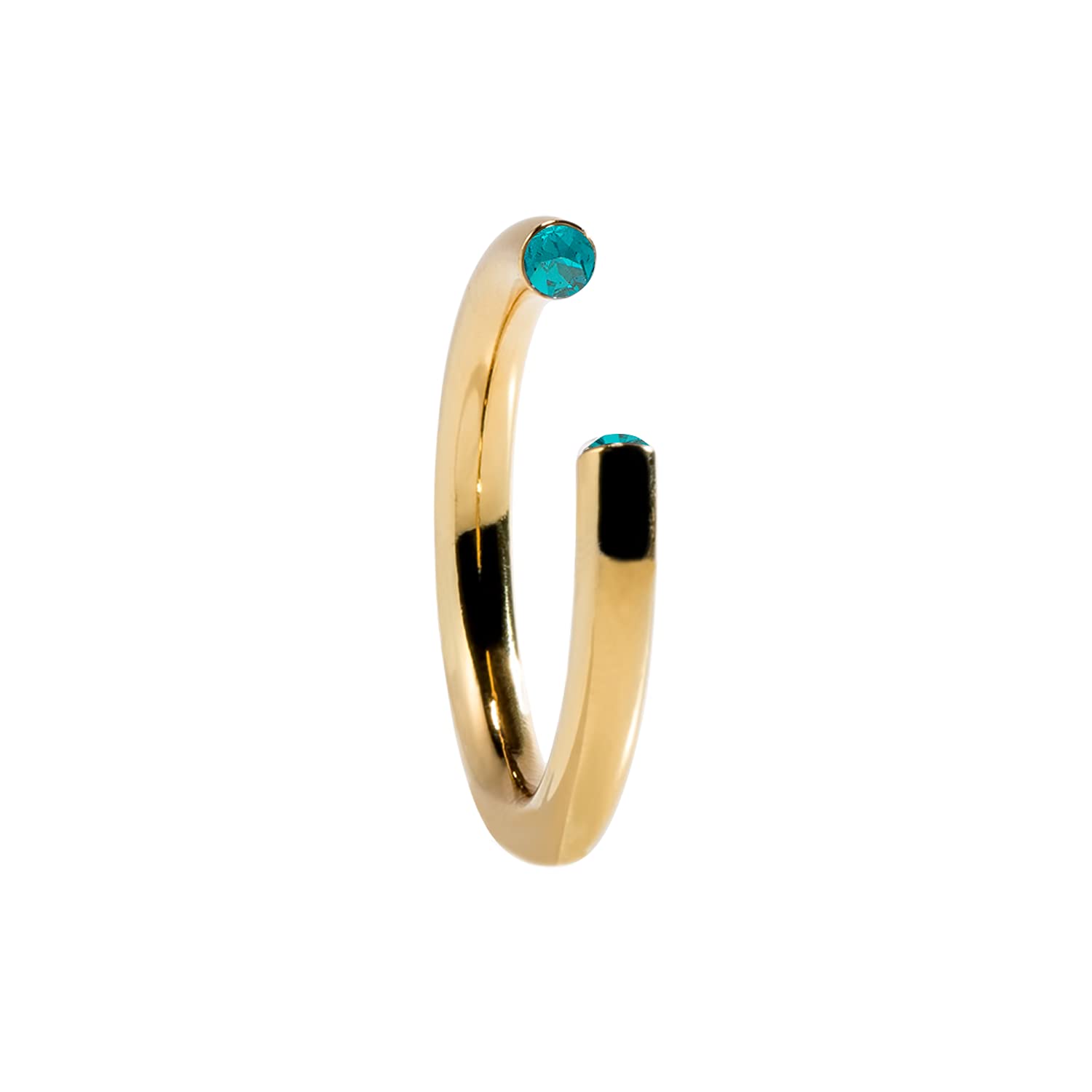 Stella Valle December Birthstone Ring - 18K Gold Plated Ring with Colored Swarovski Crystals - Represents Birth Month