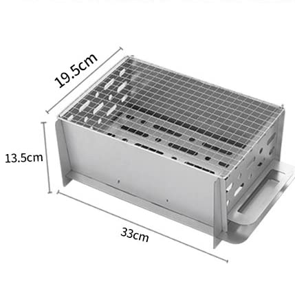 Portable Charcoal Grills Mini Foldable BBQ Barbecue Grill Space-saving for Barbecue Camping, Travel, Garden, Outdoor,33cmx19.5cm