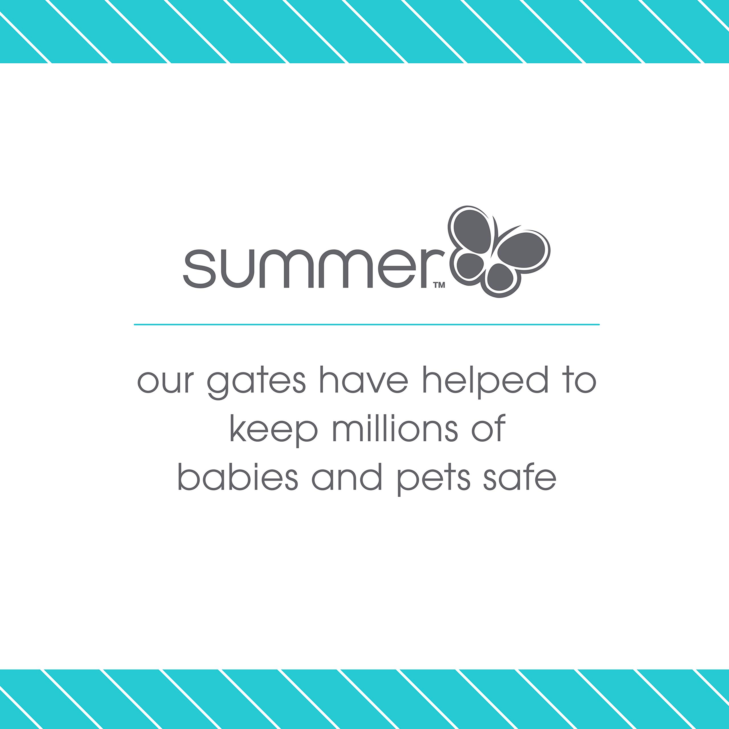 Summer Infant Chatham Post Safety Gate for Doorways & Stairways, with Auto-Close & Hold-Open, Grey Wash & White, 28.5 - 42 Inch