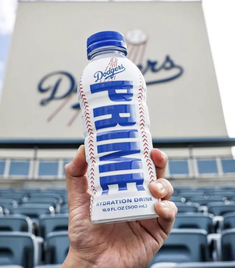 Prime Dodgers Pack of 6 Limited Edition of 16.9Fl oz Hydration Beverage