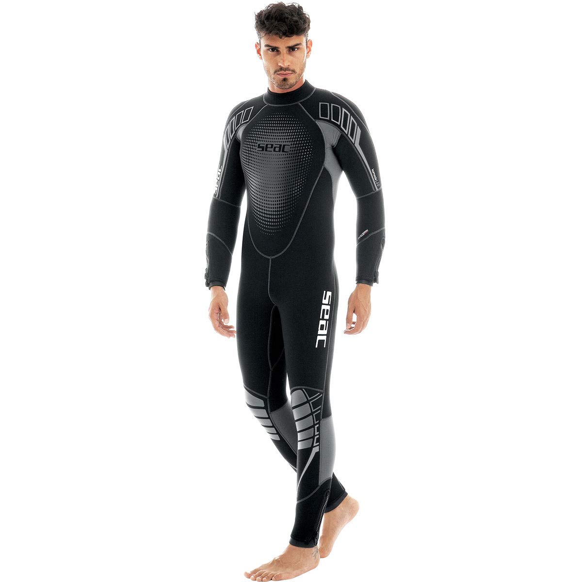 Seac Komoda Man, Ultra Comfortable Scuba Diving Wetsuit in 3 mm Superelastic Neoprene, Rear Zip