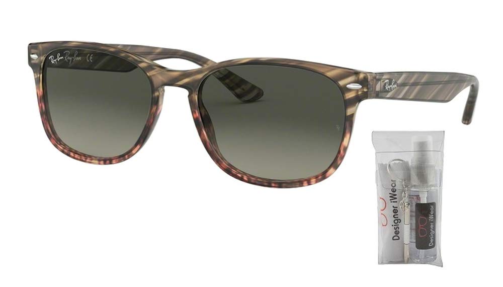 Ray-Ban RB2184 901/58 57M Black/Crystal Lens Green Polarized Square Sunglasses For Men For Women + BUNDLE with Designer iWear Eyewear Kit