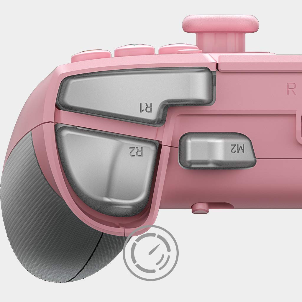Razer Raiju Tournament Edition Quartz - Wireless and Wired Gaming Controller with Mecha Tactile Action Buttons, Interchangeable Parts and Quick Control Panel, compatible with PS4 and PC, Pink