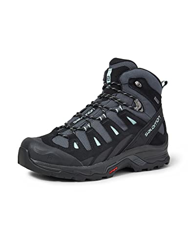 Salomon Quest Prime Gore-TEX Hiking Boots for Women, Ebony/Black/ICY Morn, 5