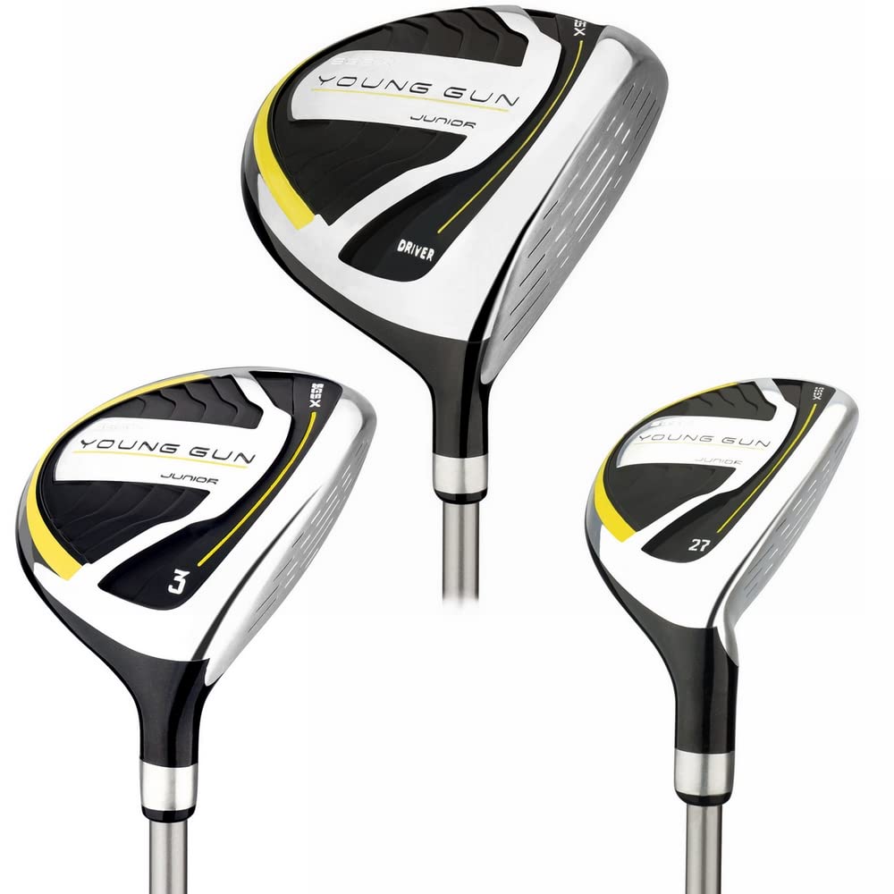 Young Gun SGS X Junior Kids Right Hand Golf Wood Set, Driver, Wood, Hybrid Age 9-11