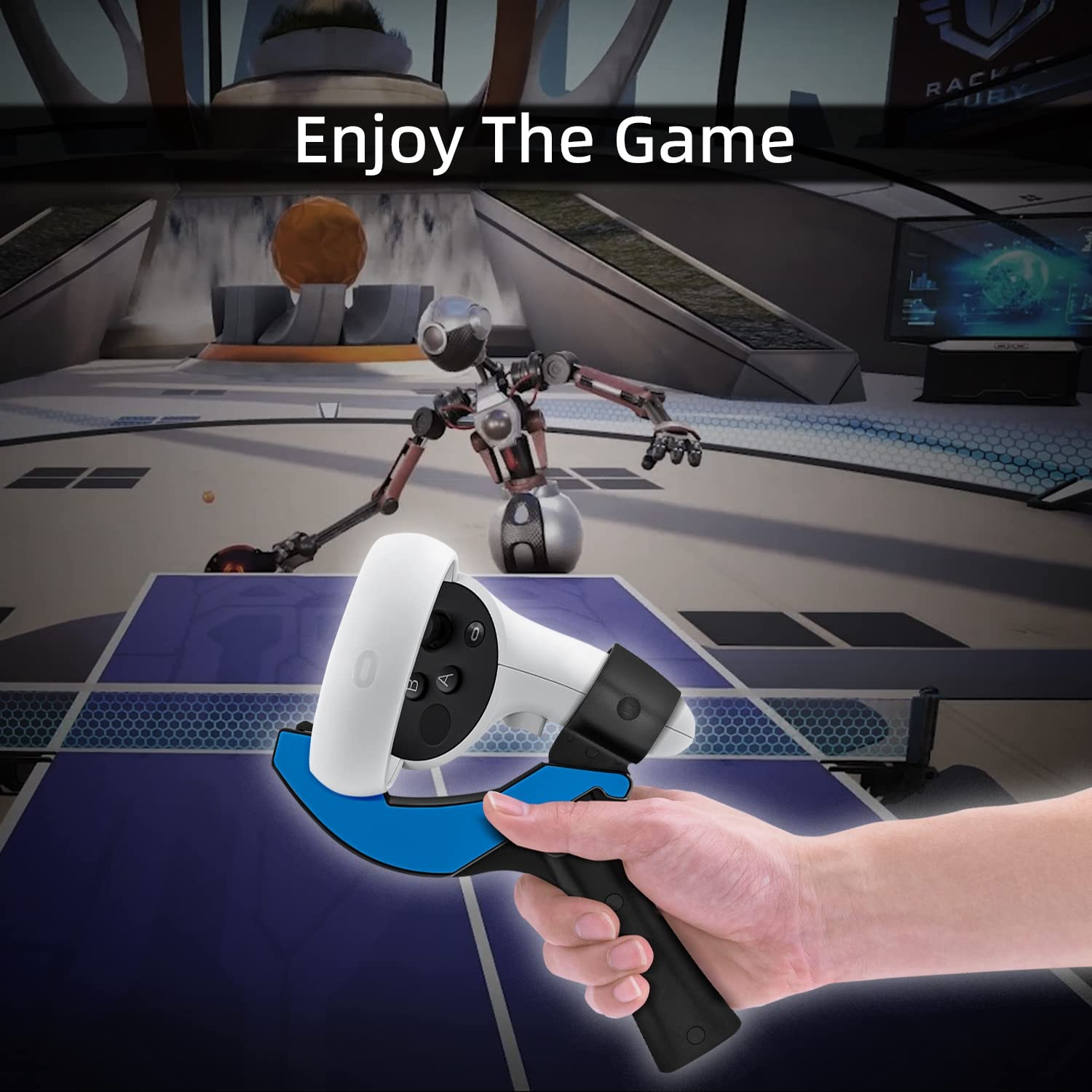 Wigearss Table Tennis Paddle Grip Handle for Oculus Quest 2/3, Touch Controller Playing Eleven Table Tennis VR Game for Oculus Quest 2 Oculus Quest 3