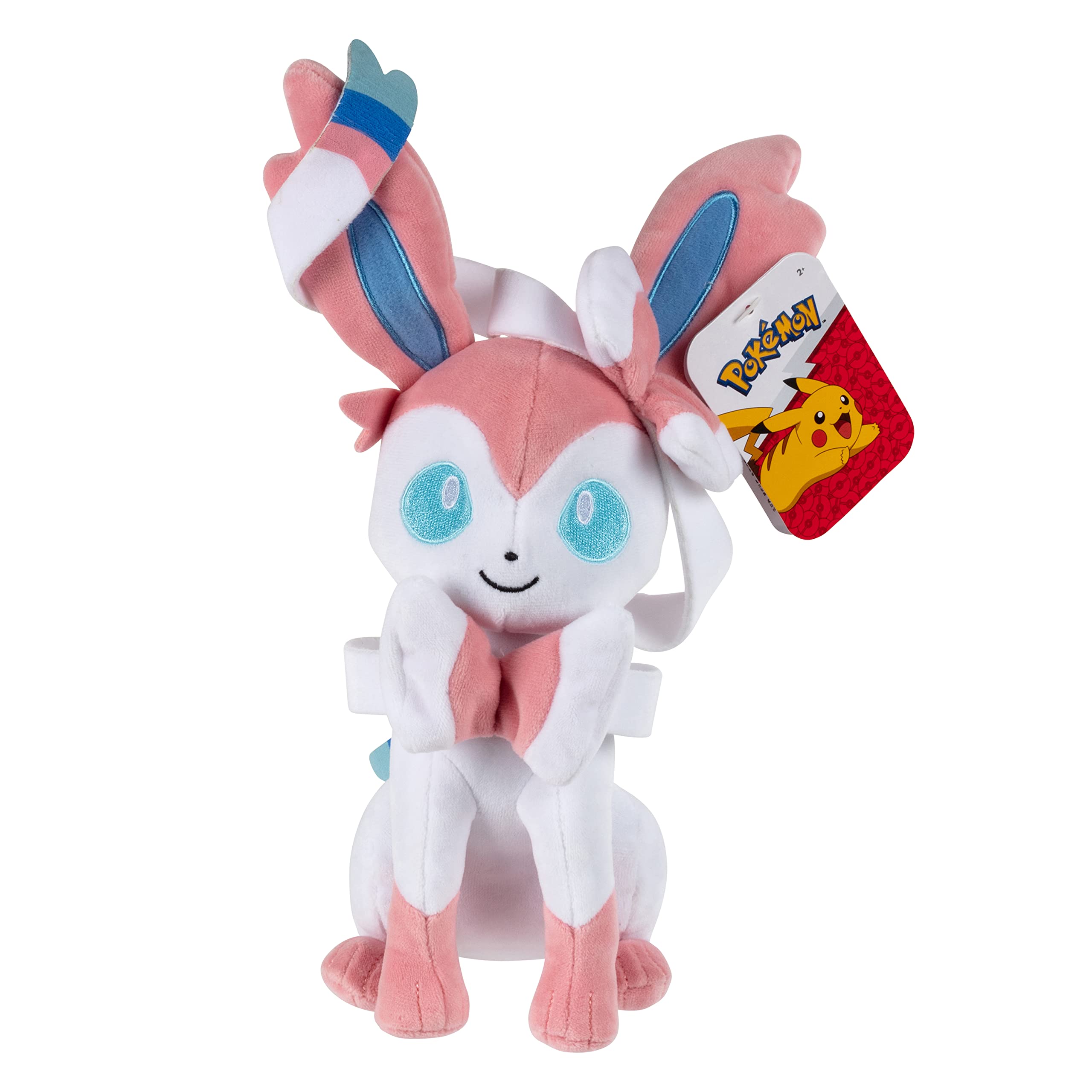 Pokemon Pokémon 8" Sylveon Plush - Officially Licensed - Eevee Evolution Stuffed Animal Toy - Great Gift for Kids, Boys, Girls Fans