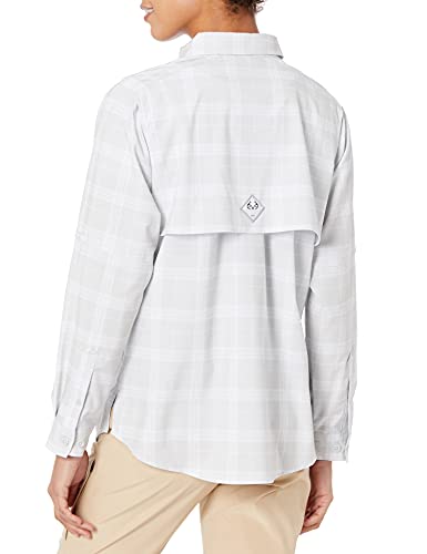 Staghorn Realtree Long Sleeve Plaid Button Down Fishing Shirt, Glacier Grey, XXL