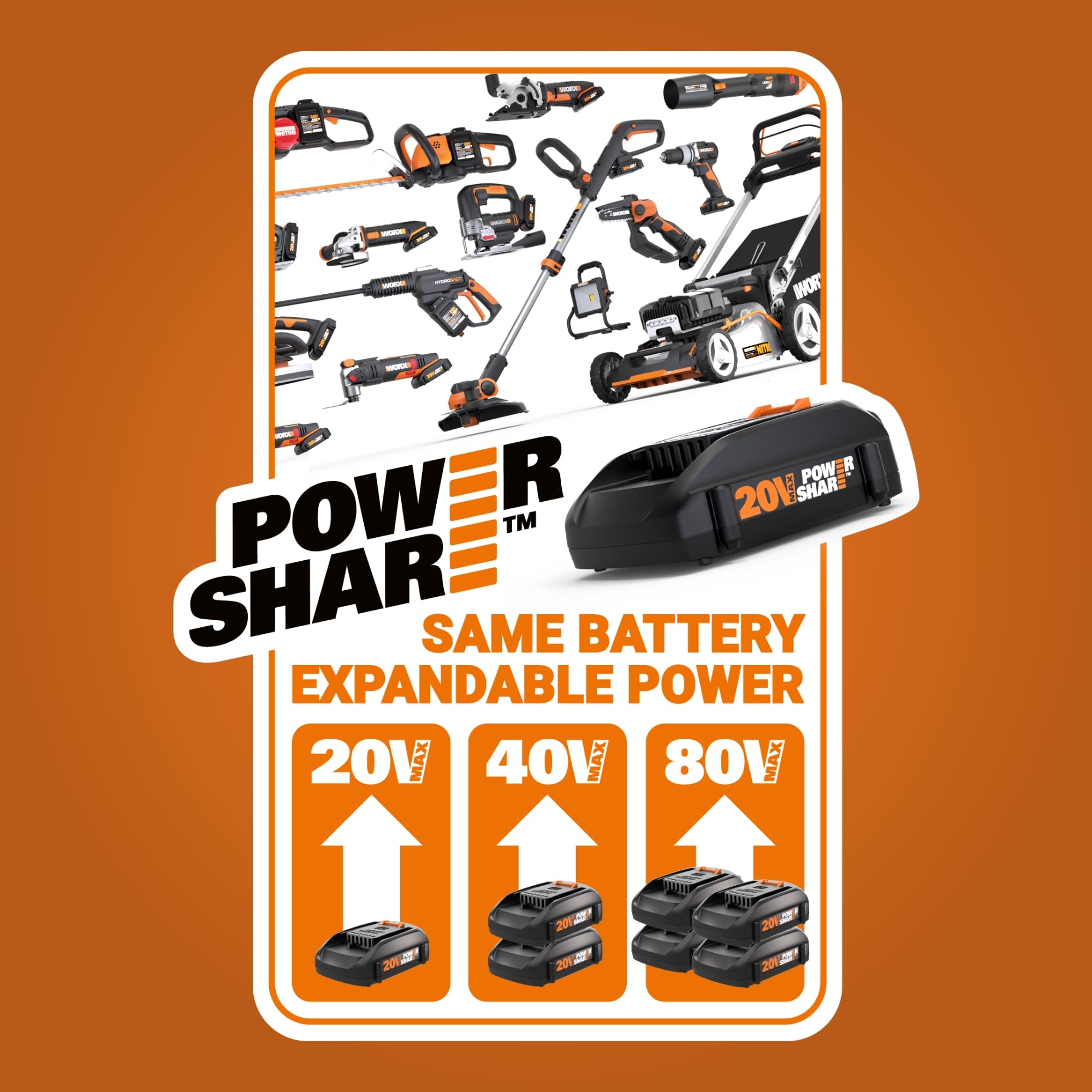 Worx Nitro 20V Impact Driver and Drill Driver with Brushless Motor, Drill Set with Storage Bag, Compact Drill and Driver Combo, Power Share Compatible WX960L β Batteries & Charger Included