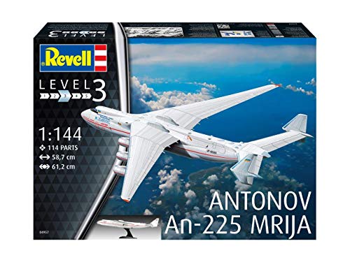 Revell RV04957 04957 4957 1:144 Antonov An-225 'Mrija' Plastic Model Kit, Multicolour, 1/144