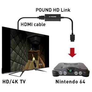 Pound HDMI HD Link Cable for Nintendo 64 (N64)