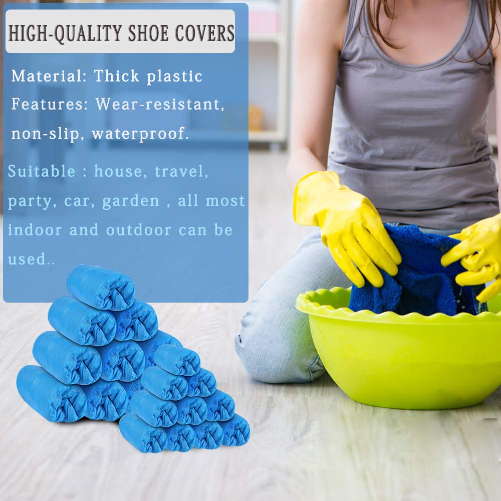 Sunshine post Shoe Covers Disposable,200Pack(100Pairs)Boot Covers Waterproof Non-Slip One Size Fits Most for Rain,Indoor,Women,Men and More