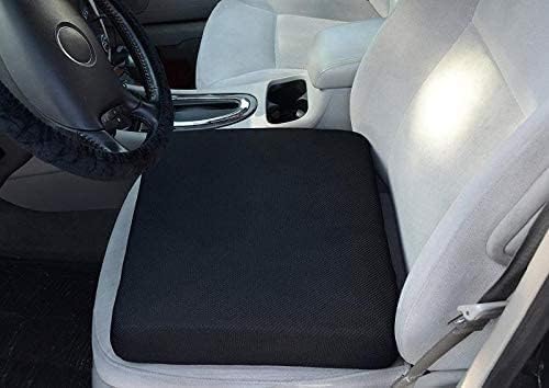Seat Cushions for Office Chairs,Portable Memory Foam Seat Cushion for Coccyx Non Slip Bottom with Carry Handle,Washable Cover (Black)