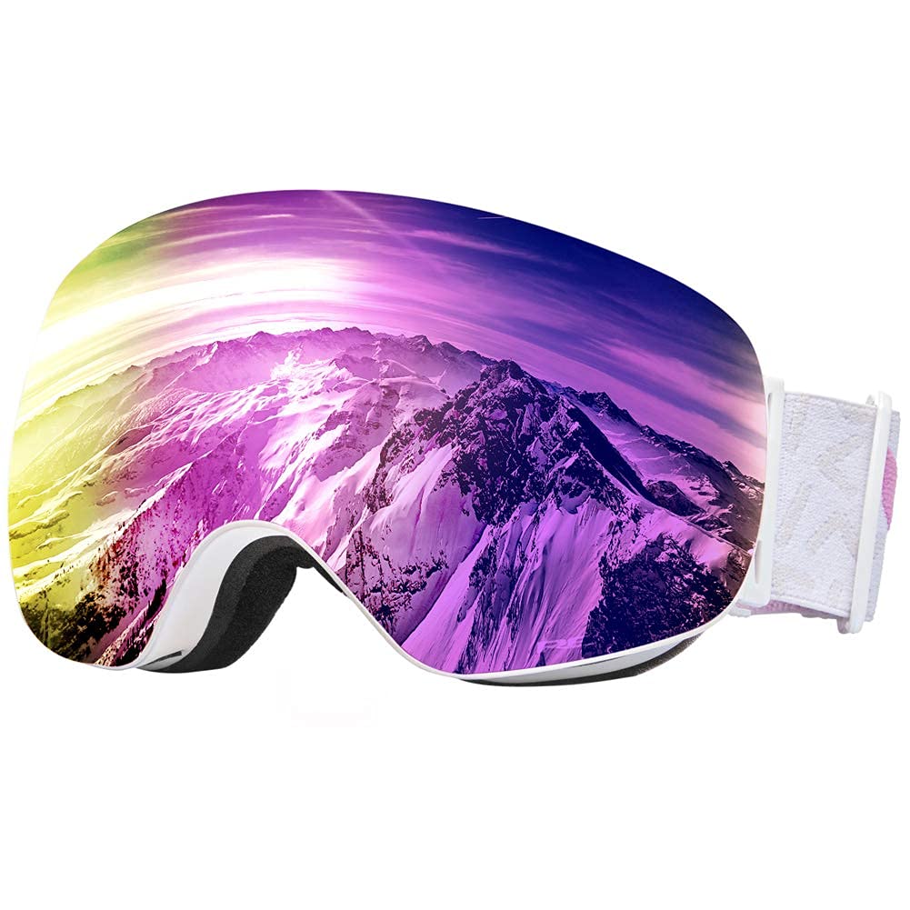 REV SPORTS Ski Goggles Ski Glasses Snowboard Goggles UV Protection OTG Interchangeable Snowboard Googles for Men Women