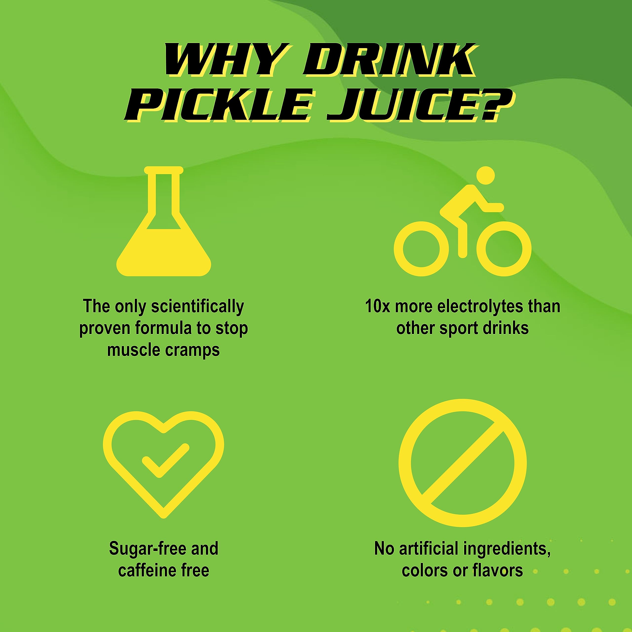 Pickle Juice Sports Drink - Relieves Cramps Immediately - Electrolyte Pickle Juice for Day & Night Time Cramp Relief - Pickle Juice for Leg Cramps - No Artificial Ingredients - 8 oz, 12 Pack