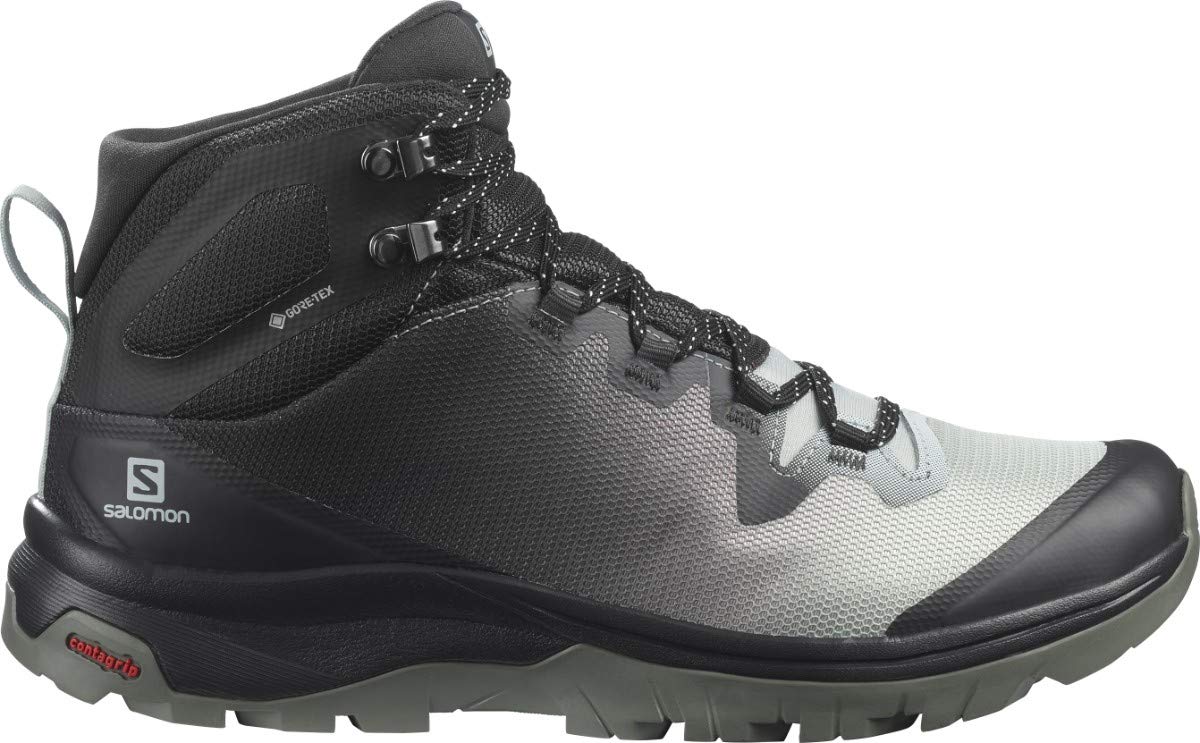 Salomon VAYA MID Gore-TEX Hiking Boots for Women, Green Gables/Spruce Stone/Shadow, 10