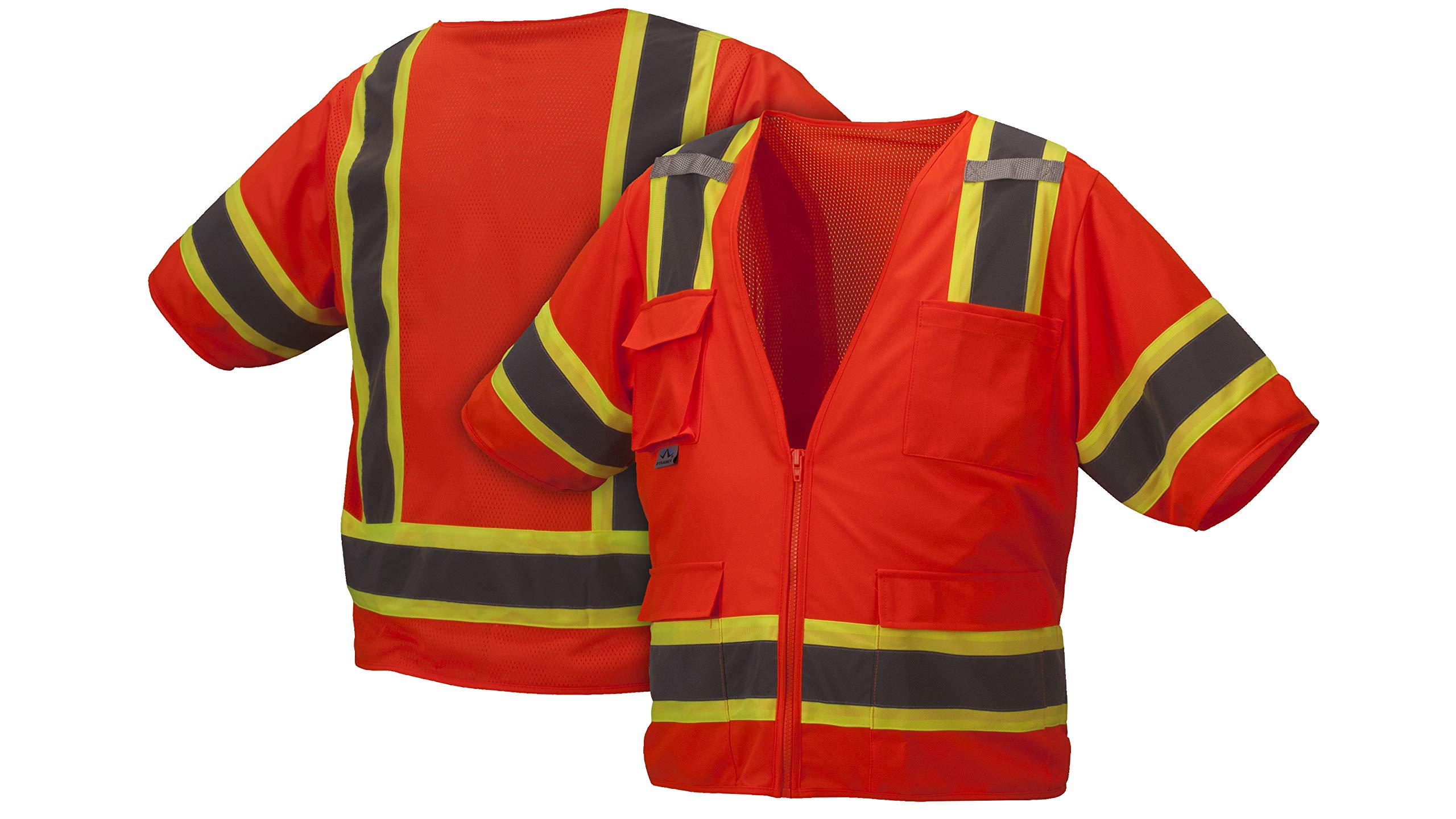 Pyramex RVZ3420X2 RVZ34 Series Vest Orange Class 3 Surveyor - Size 2XL