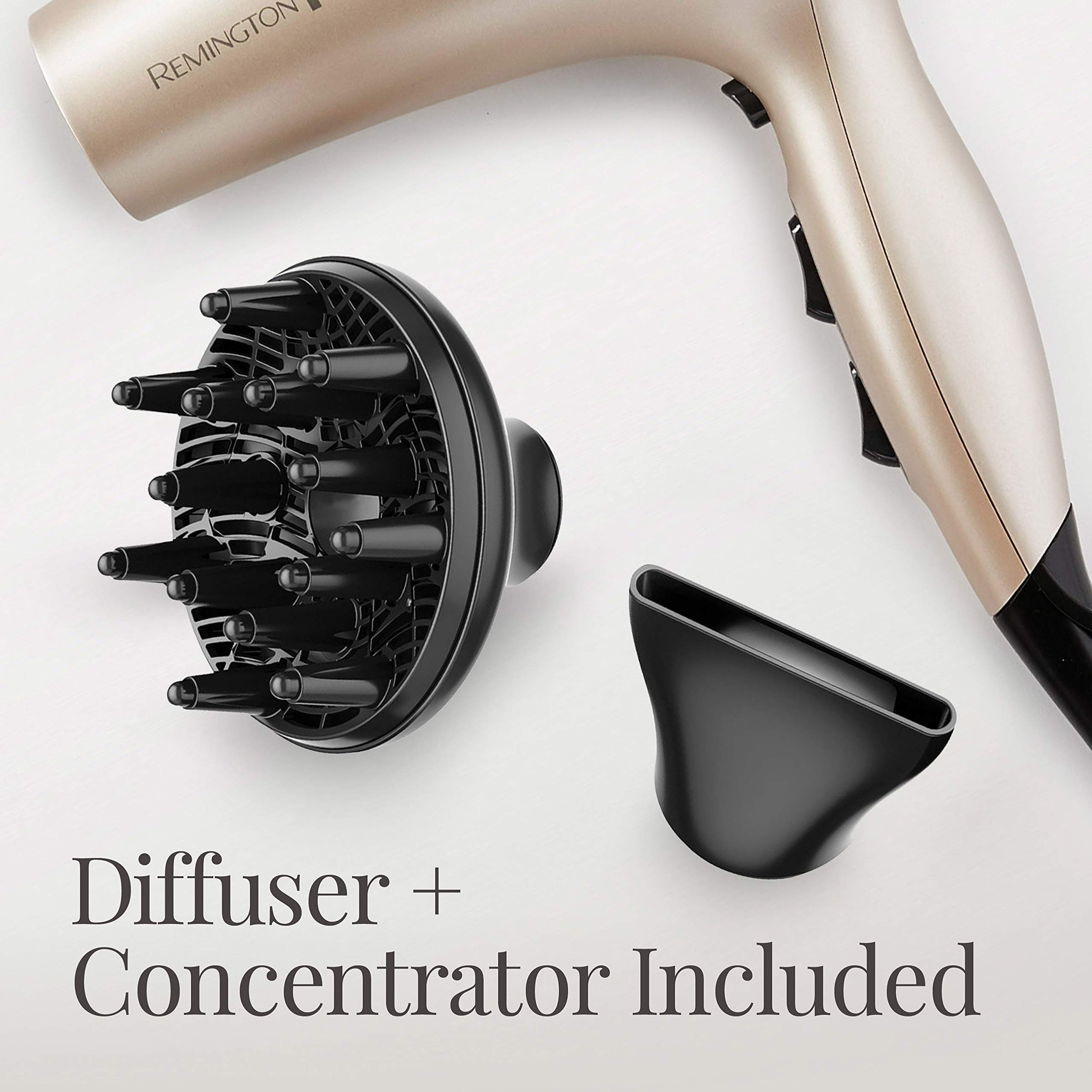 Remington Hair Dryer With Color Care Technology, Champagne/gray, 1 Pound