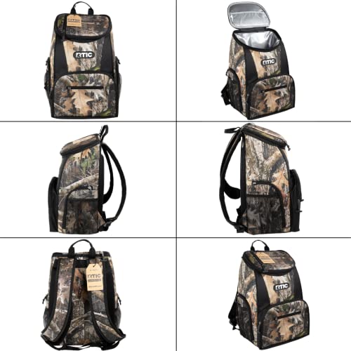 RTIC Lightweight Backpack Cooler, Kanati Camo, 15 Can, Portable Insulated Bag, for Men & Women, Great for Day Trips, Picnics, Camping, Hiking, Beach, or Park