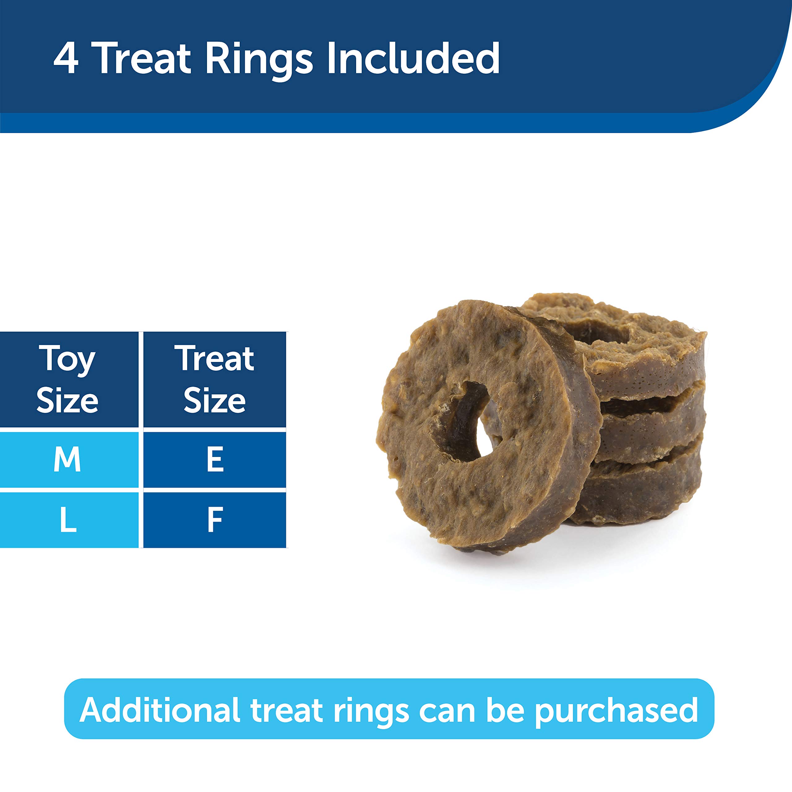 PetSafe Busy Buddy Ultra Woofer Treat Ring Dog Toy – Ultra Thick Treat Rings – Medium