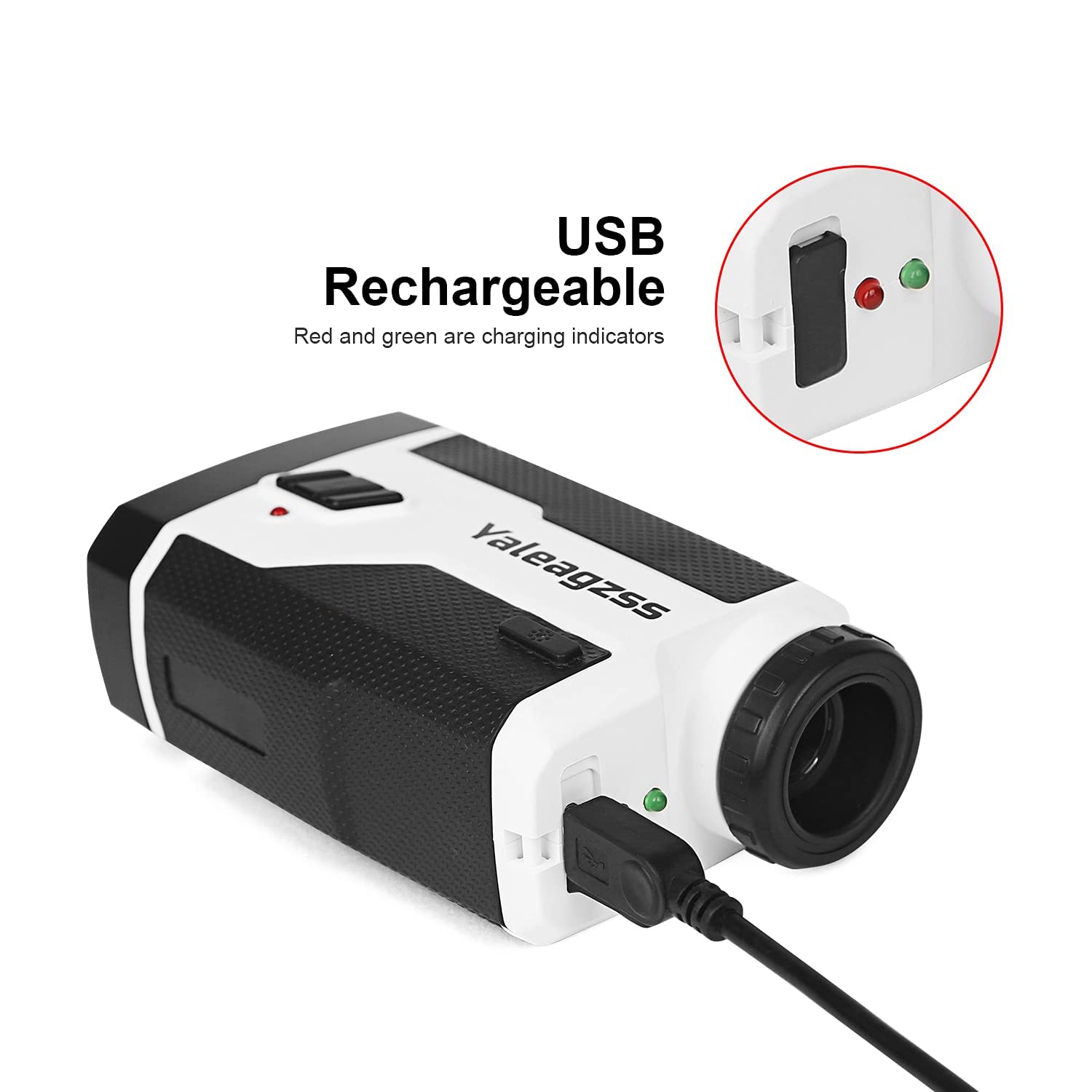 YALEAGZSS Golf Rangefinder with Slope Switch 700 Yards Laser Range Finder for Golfing Hunting 7X Magnification Rechargeable Range Finder with Distance Scanning Measuring Flag Lock Pulse Vibration