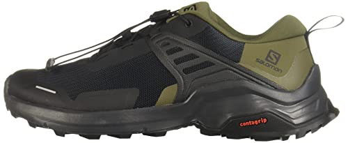 Salomon X Raise Hiking Shoes for Men, Black/Grape Leaf/Phantom, 7.5